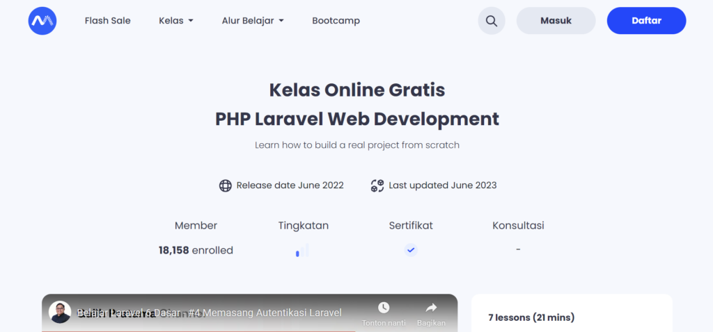 10+ Kursus Framework Laravel Terbaik (Bersertifikat)