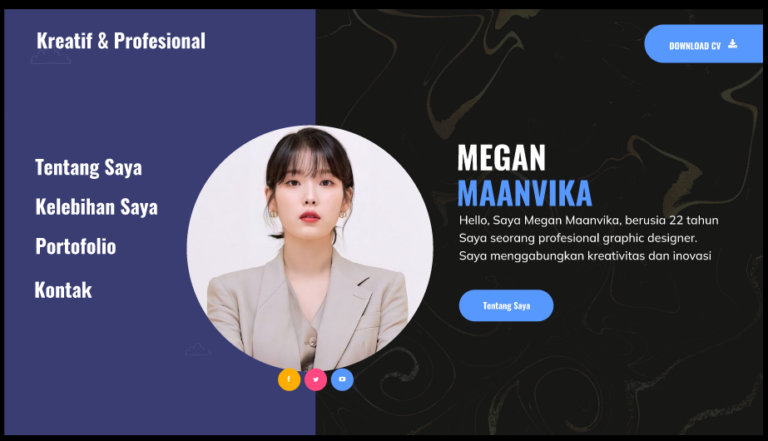 5+ Template HTML Untuk CV & Biodata Download Gratis
